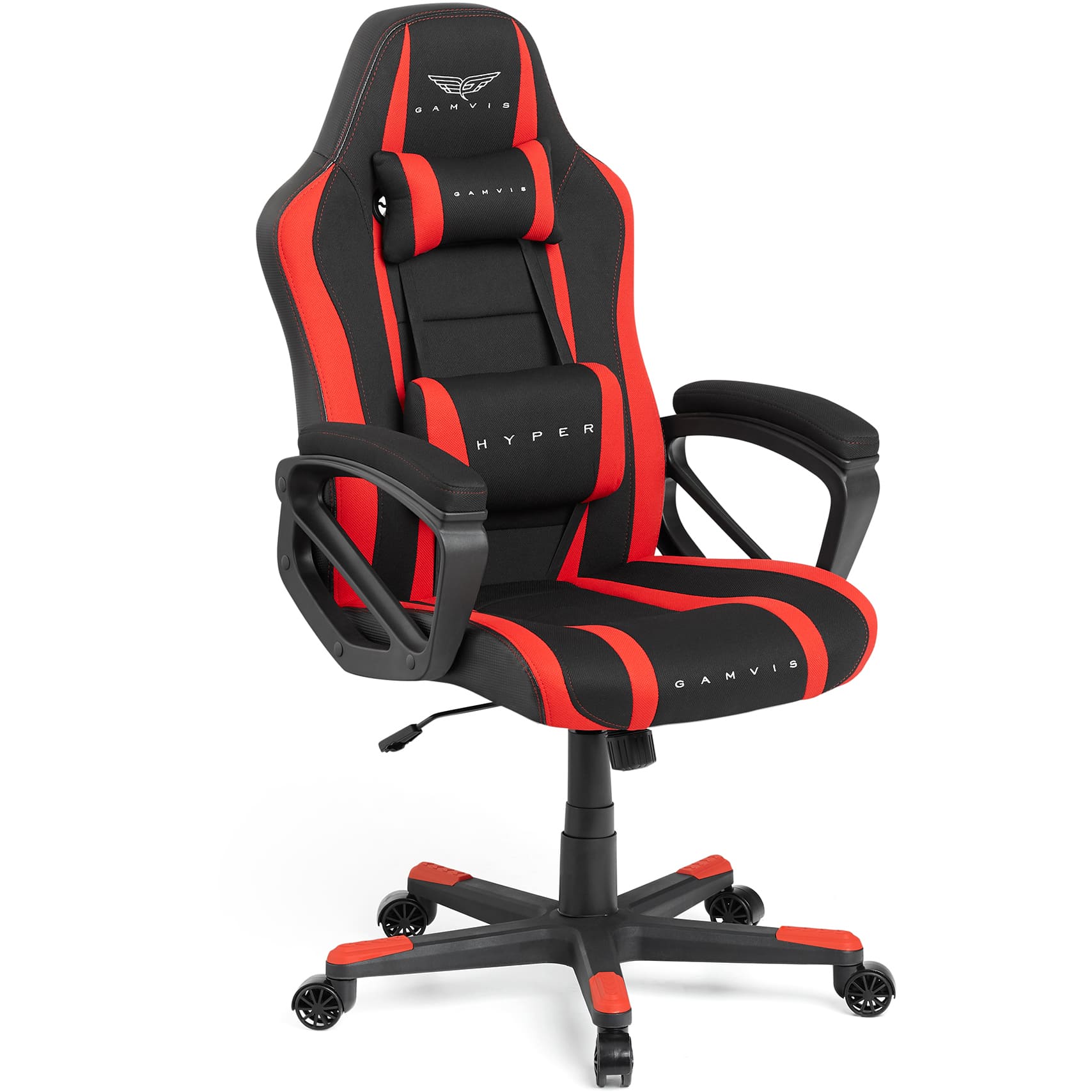 Gamvis HYPER Fabric Gaming Chair - Black/Red - Gamvis Gaming Chairs